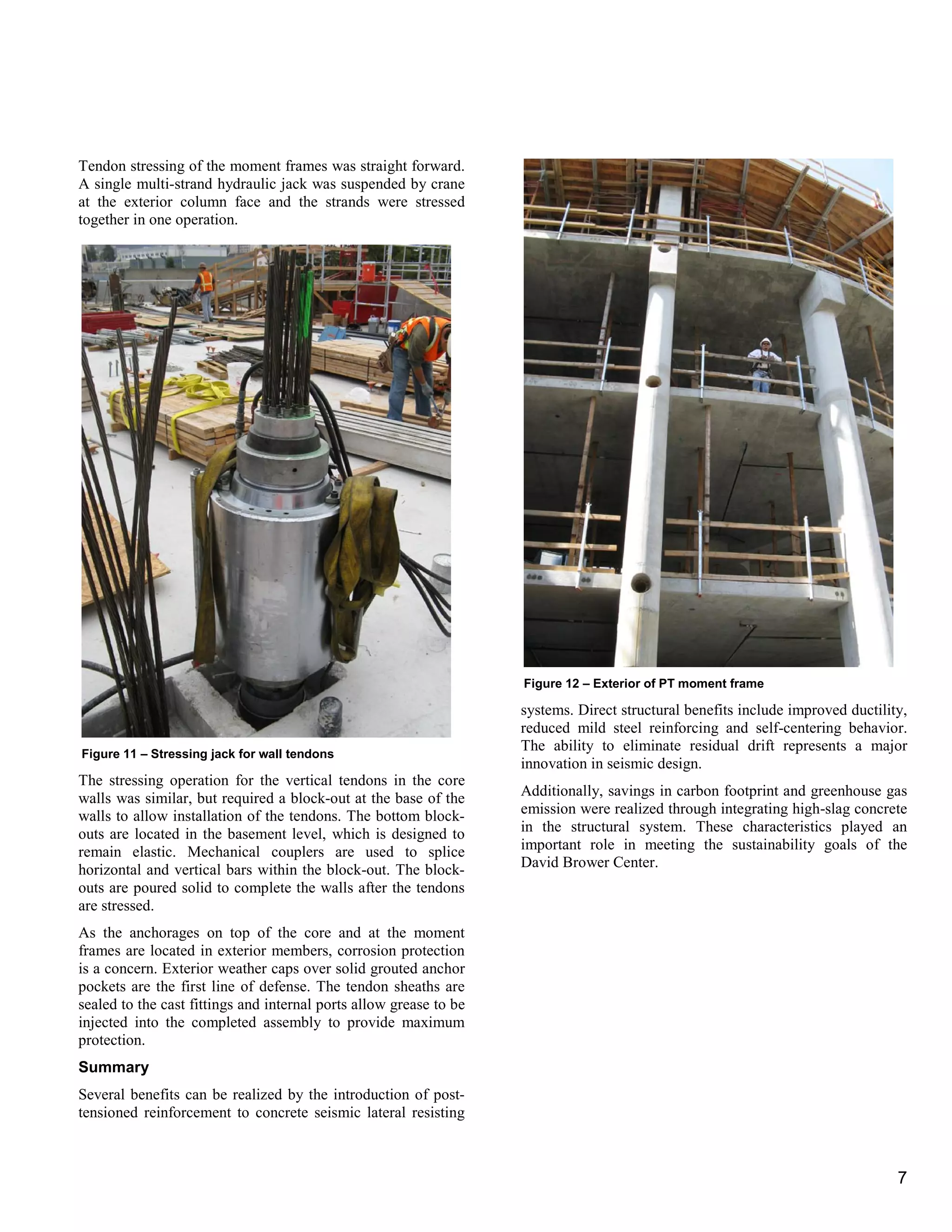 Post tensioned concrete walls & frames for seismic resistance | PDF