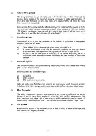 Post tensioning in building structures | PDF