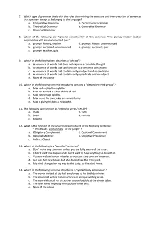 Post test-LET Review English Majors | DOCX