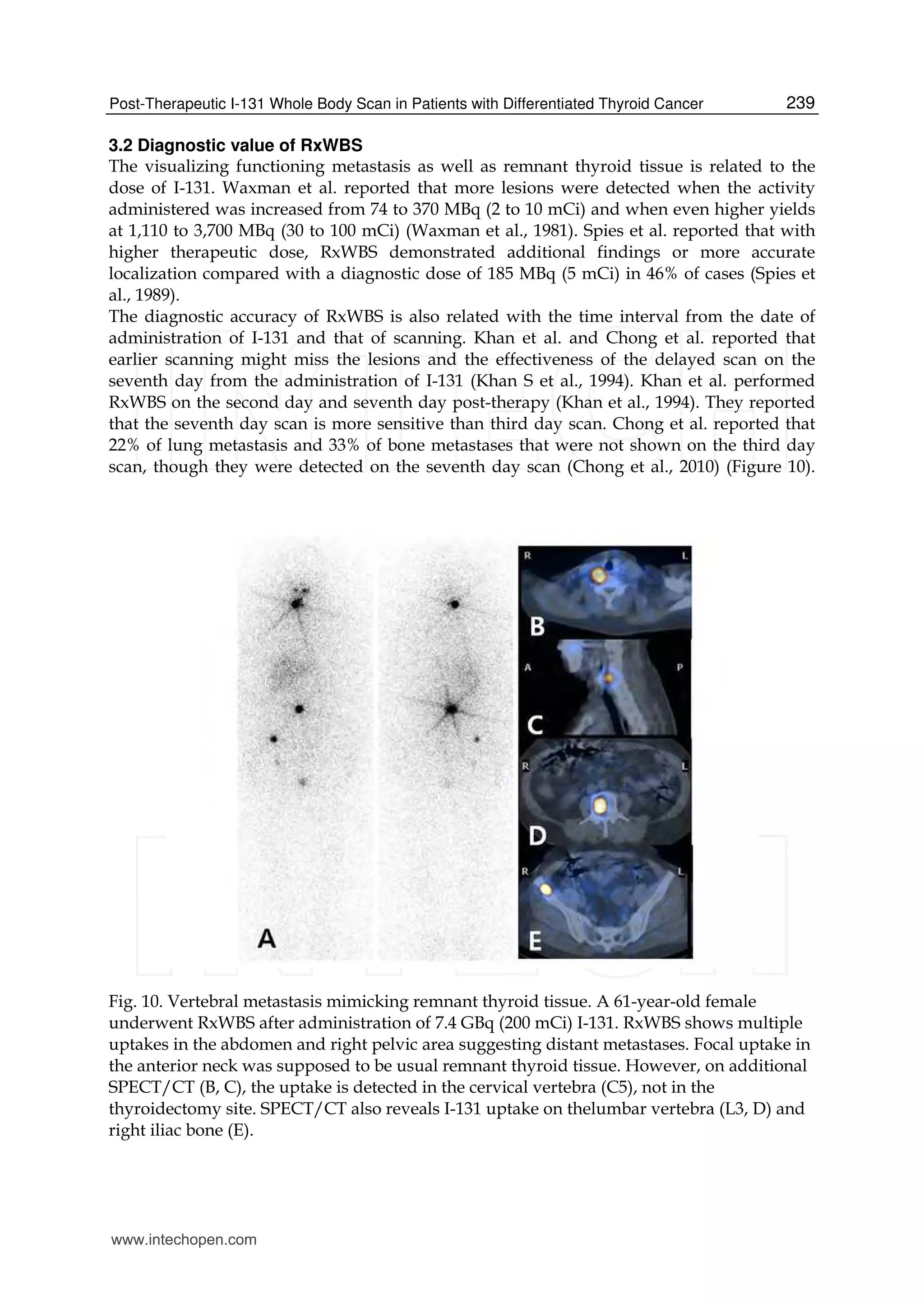 Post therapeutic i-131 whole body scan in | PDF