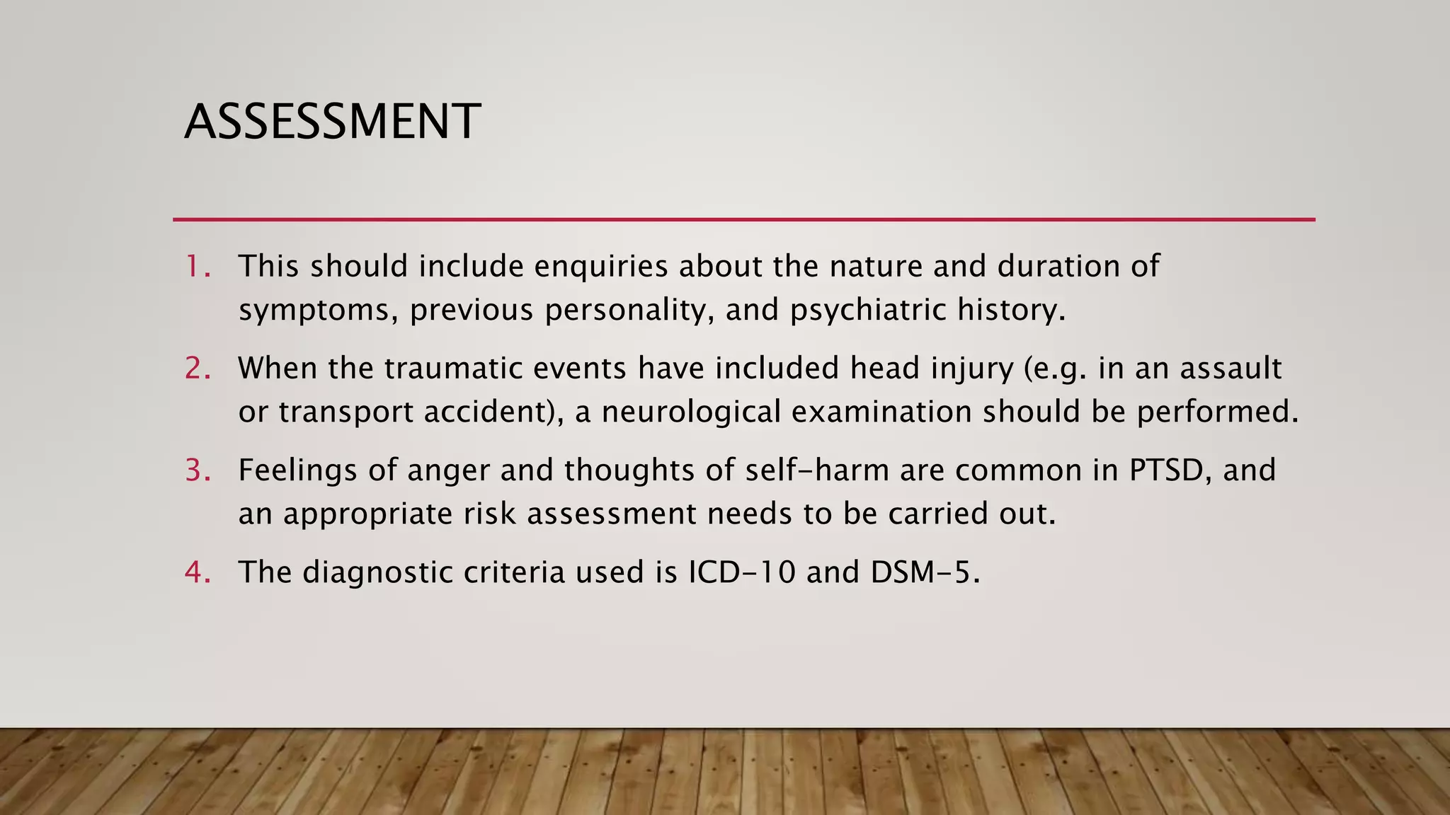 Post traumatic stress disorder (ptsd) | PPTX