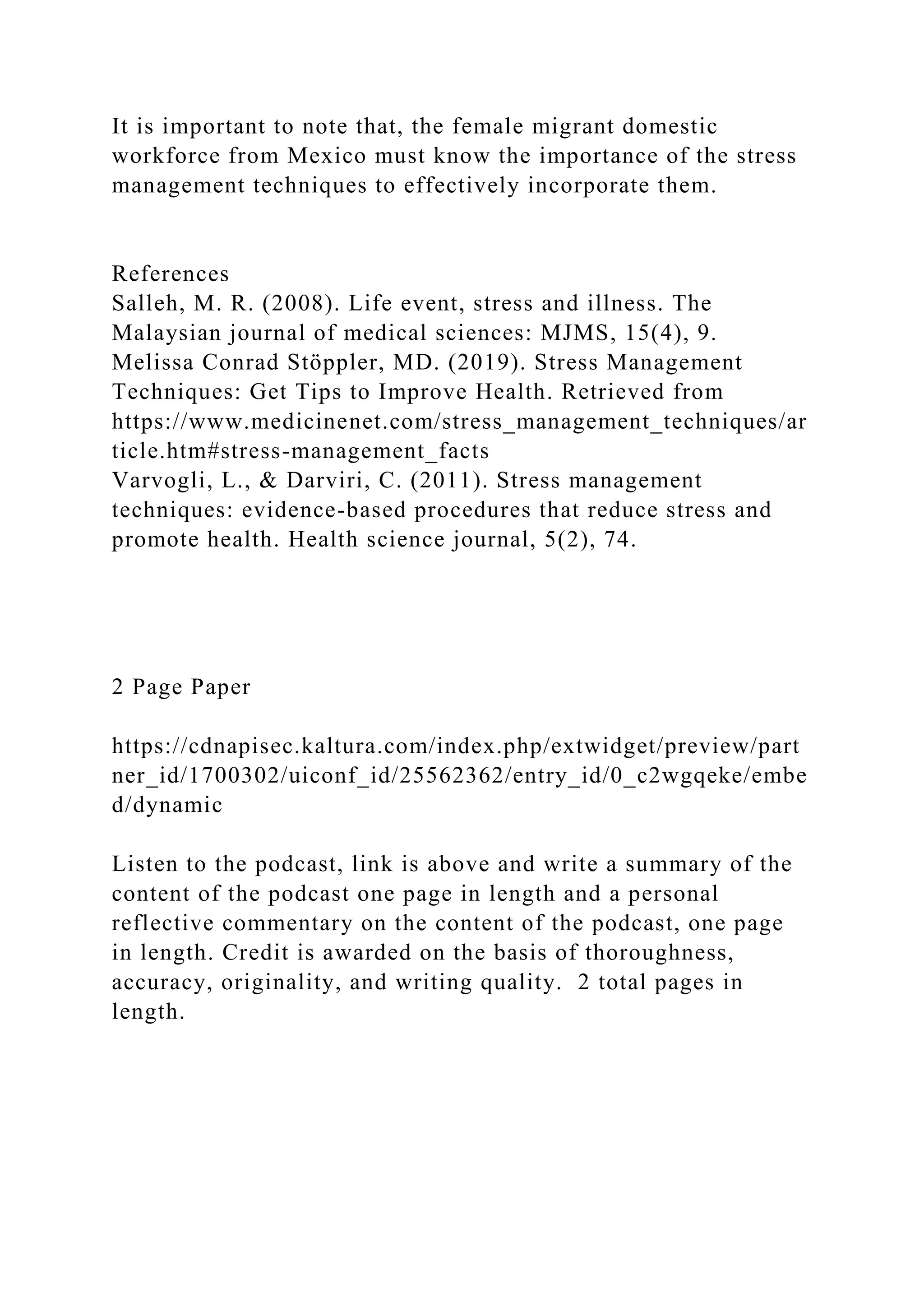 Post-Traumatic Stress DisordersStress Management Techniques.docx