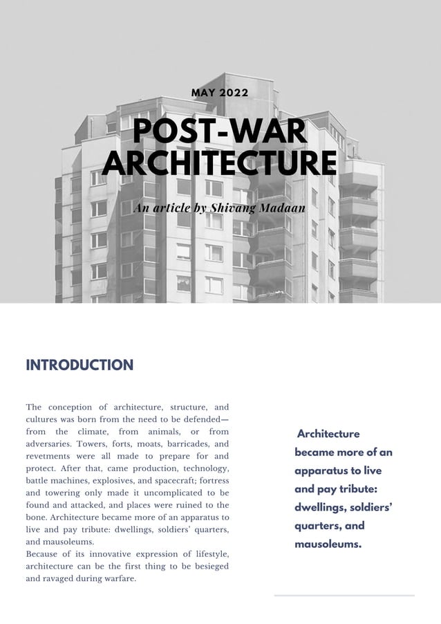 Post-War Architecture | PDF