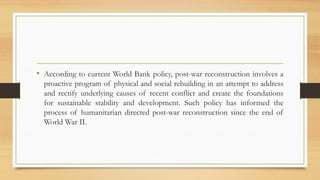Post-War Reconstruction LECTURE PRESENTATION | PPTX