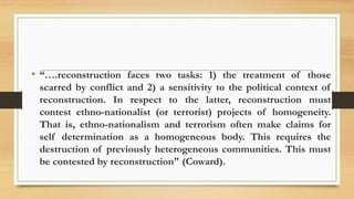 Post-War Reconstruction LECTURE PRESENTATION | PPTX