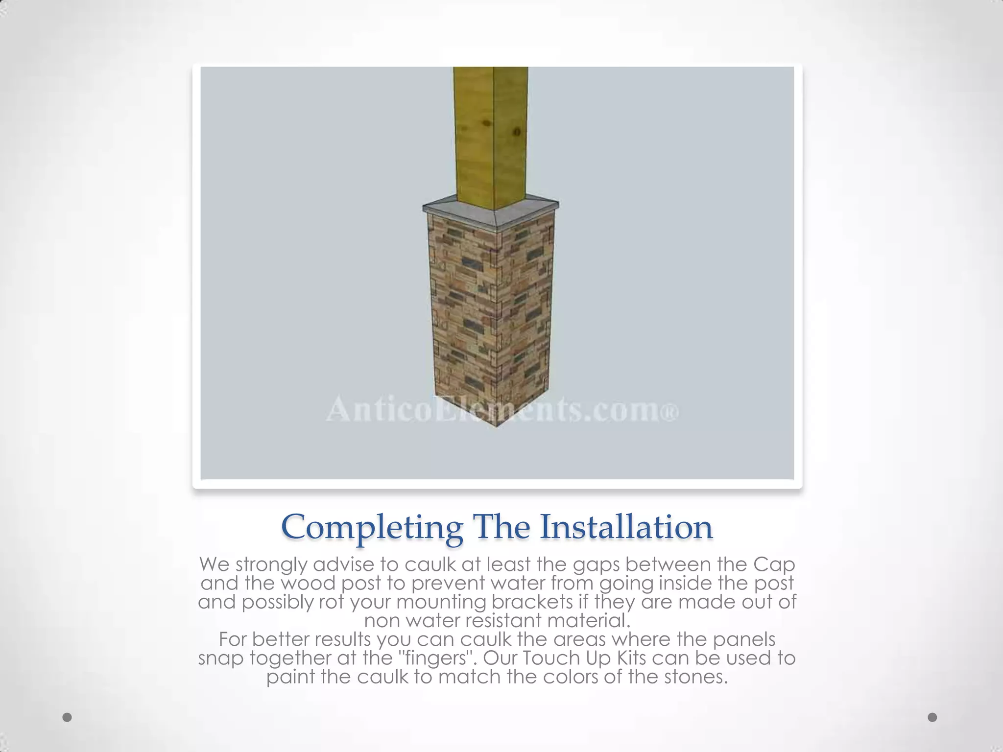 Faux Stone Column Wraps - Quick Installation Guide | PPTX