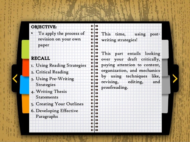 Post-Writing Strategies