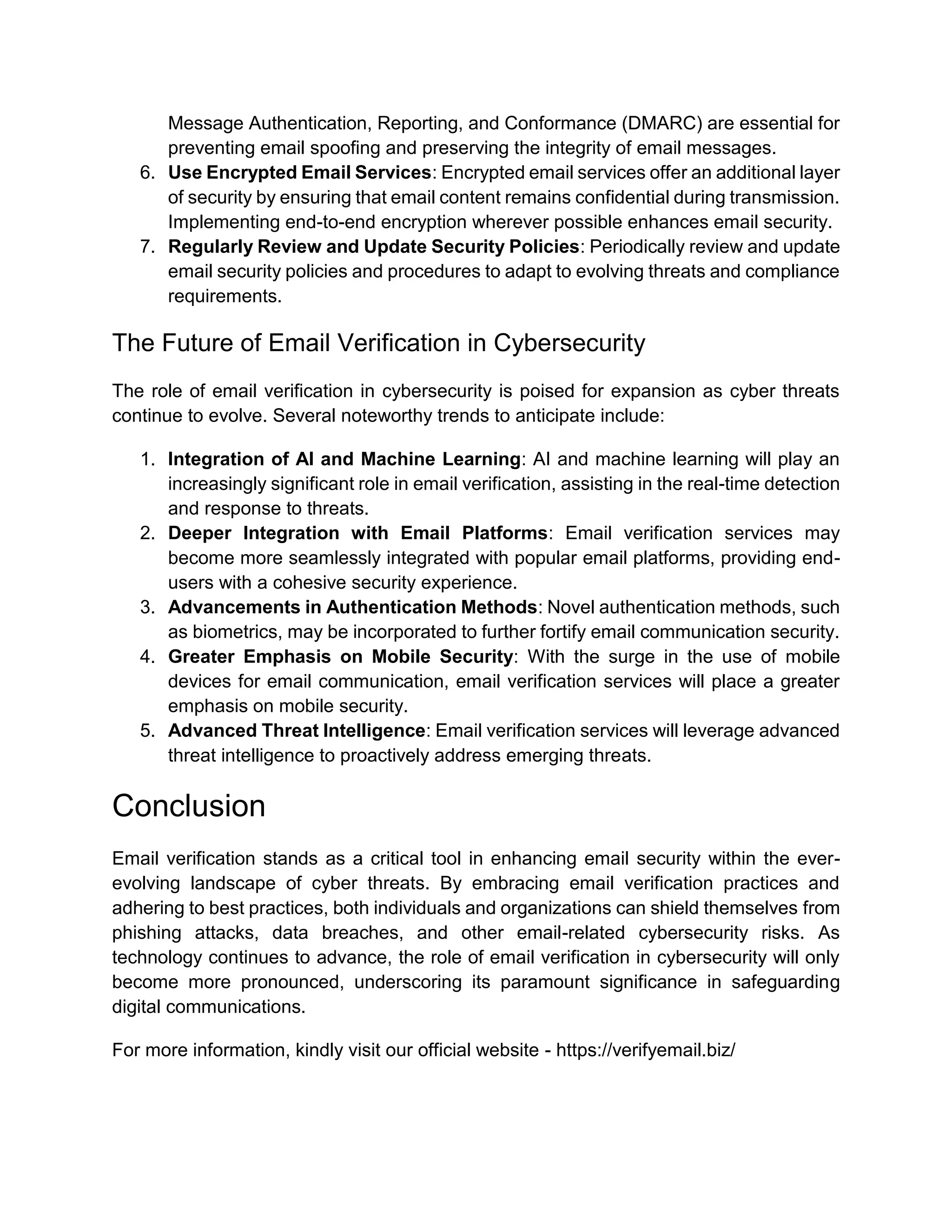 Enhancing Email Security: A Comprehensive Examination of Email Verification in Cybersecurity ...