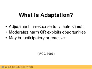 Adaptation to Climate Change in Developing Countries | PPT