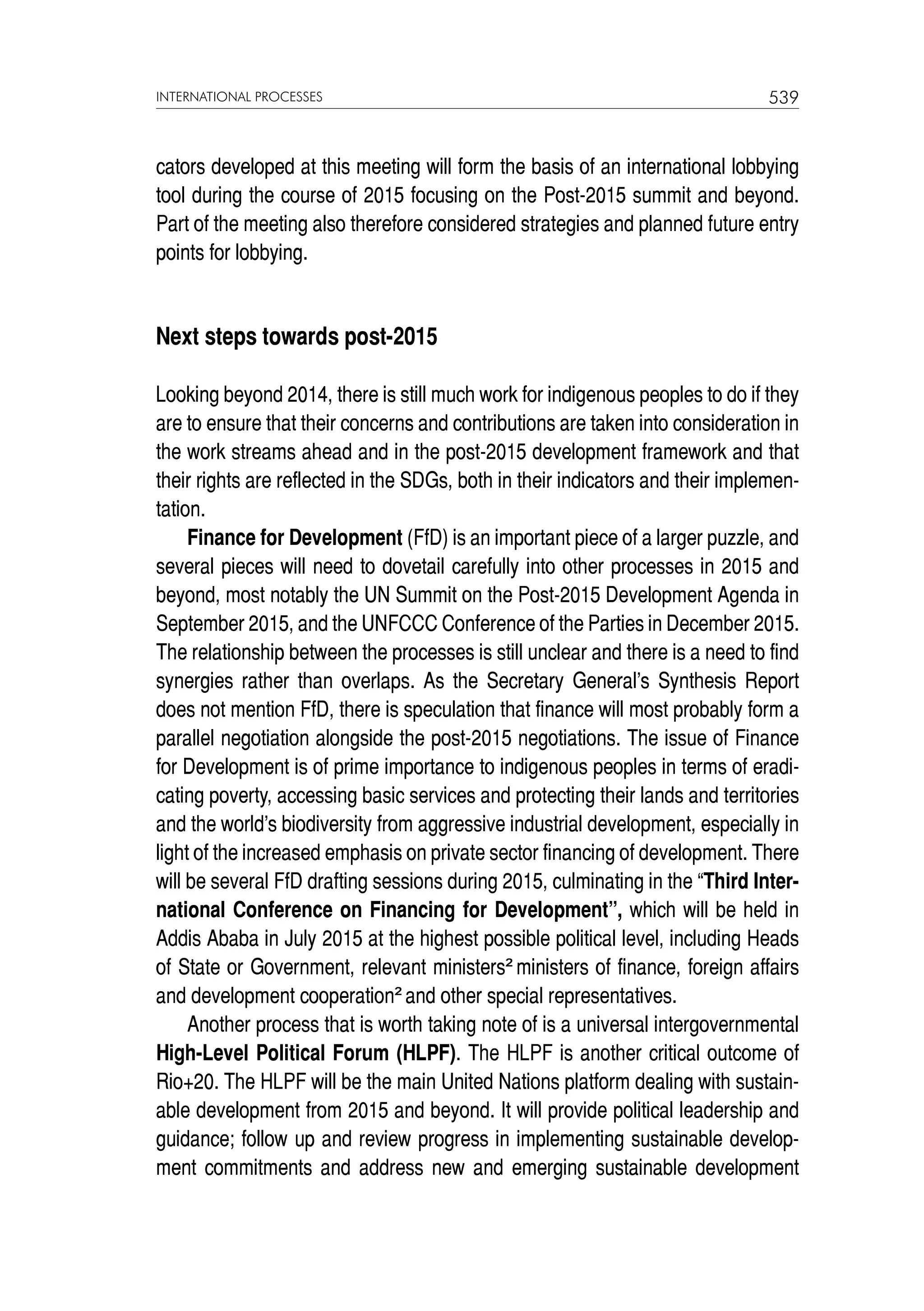 (2015 Report) Post-2015 Development Agenda and the Sustainable ...