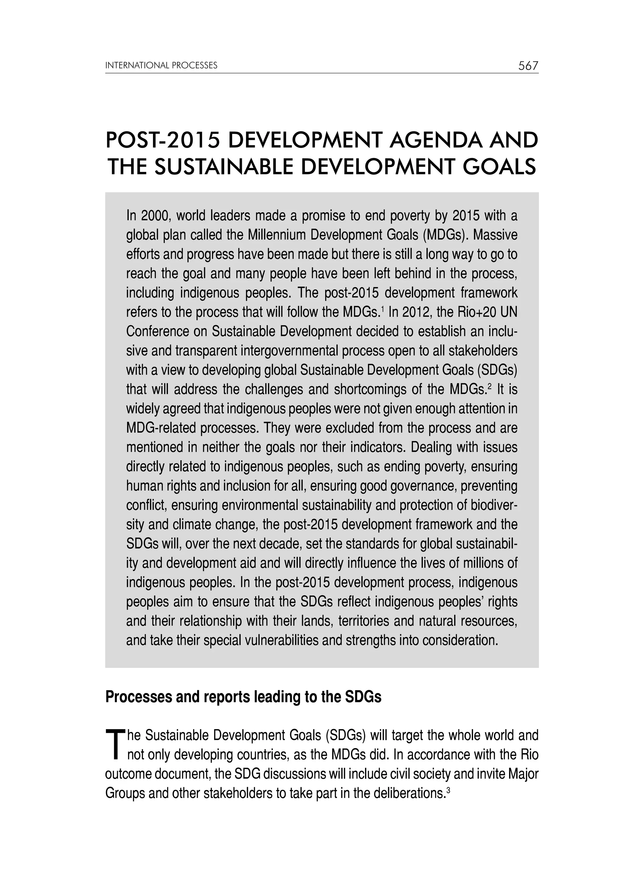 (2014 Report) Post-2015 DevelopmentAgenda and the Sustainable ...