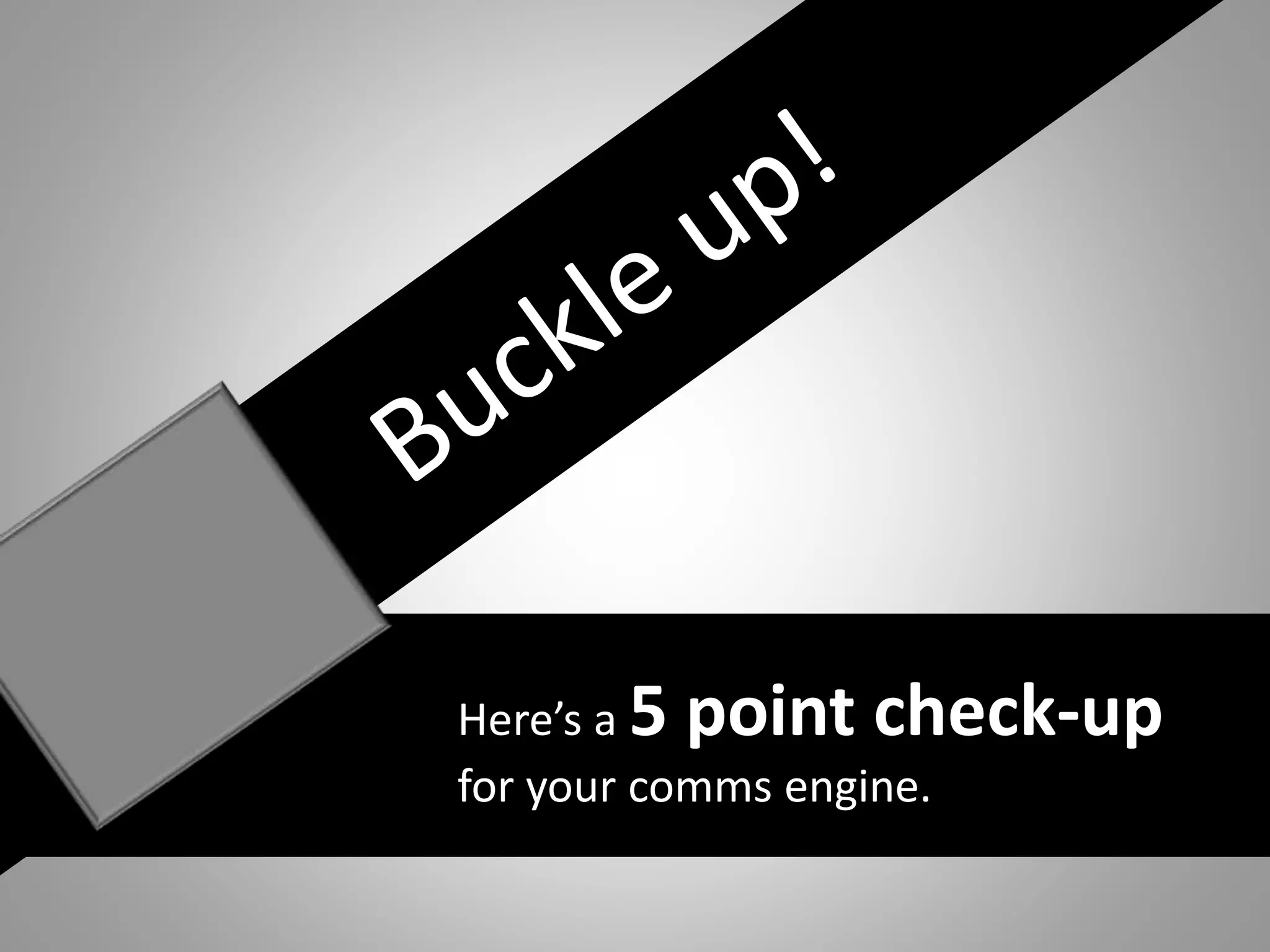 5 point check-up for your communications | PPTX | Marketing and ...