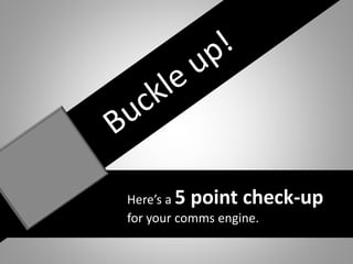 5 point check-up for your communications | PPTX | Marketing and ...