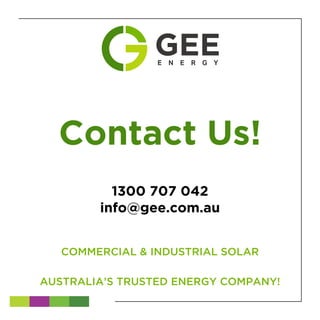100kW Commercial Solar Installation - GEE Energy | PDF