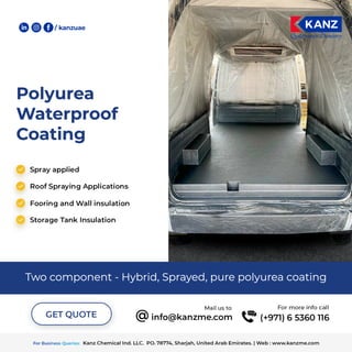 Polyurea - 2K Hybrid, Sprayed, Pure Polyurea coating | PDF