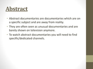 Post 5 - Types of documentary | PPT