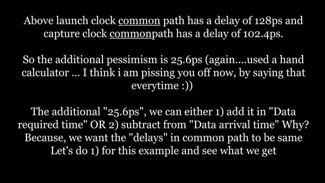 Common clock path pessimism removal | PPTX