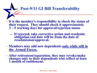 Post 911 gi bill by barbara miller | PDF