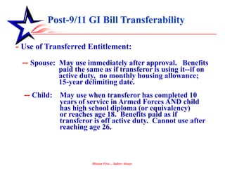 Post 911 gi bill by barbara miller | PDF
