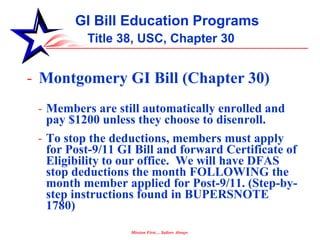 Post 911 gi bill by barbara miller | PDF