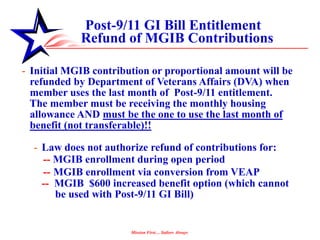 Post 911 gi bill by barbara miller | PDF