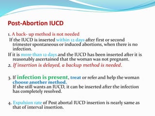 Post abortal contraception | PPTX