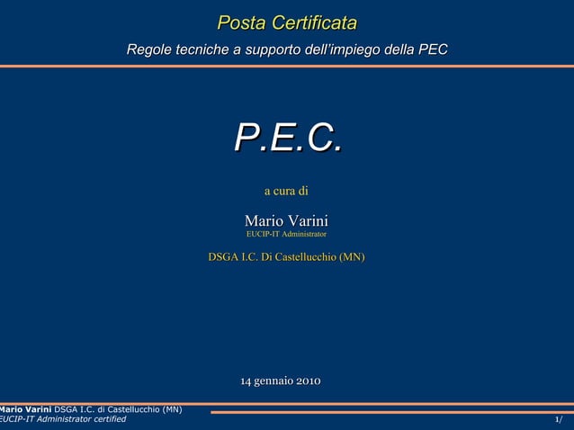 Posta certificata | PPT