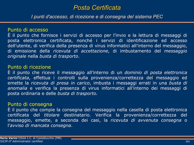 Posta certificata | PPT