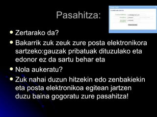 Posta Elektronikoa | PPT