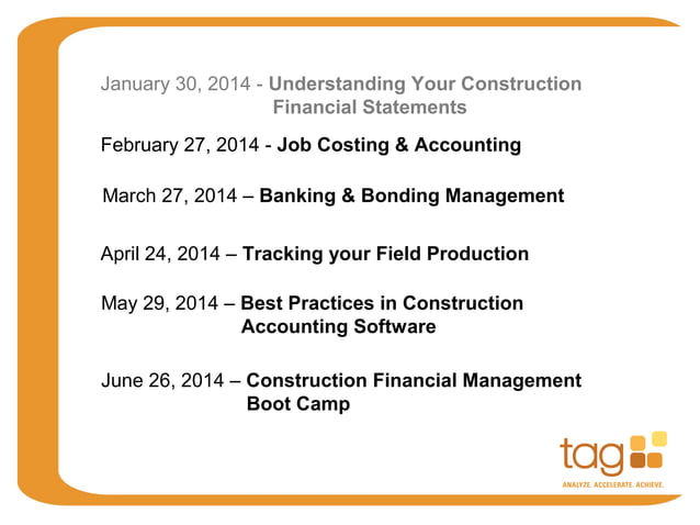 Understanding Construction Financial Statements | PPT | Construction ...