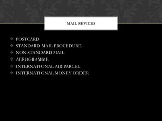 Assignment Postage | PPT