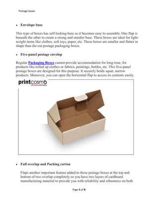 Several Types of Postage Boxes that You Can Achieve | PDF
