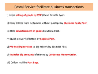 Postal and courier services | PPTX