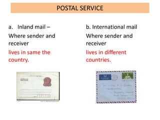 Postal and courier services | PPTX