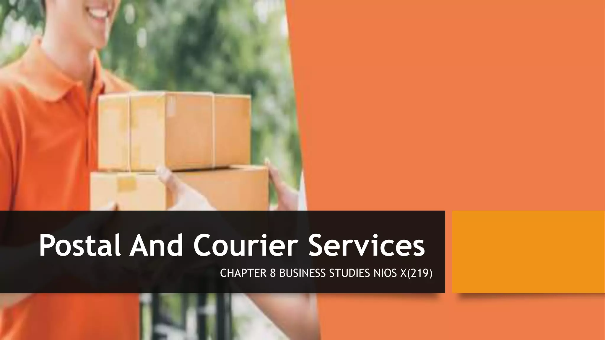 Postal and courier services | PPTX