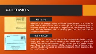 Postal and courier services | PPTX