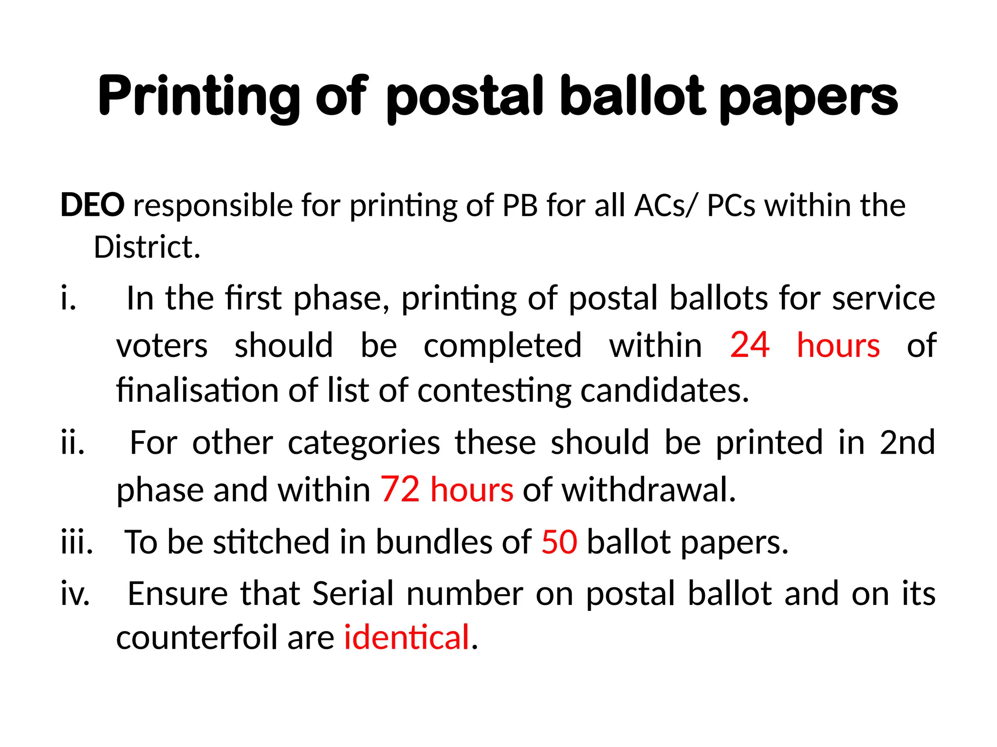 postal ballot descripyion about how to d | PPT