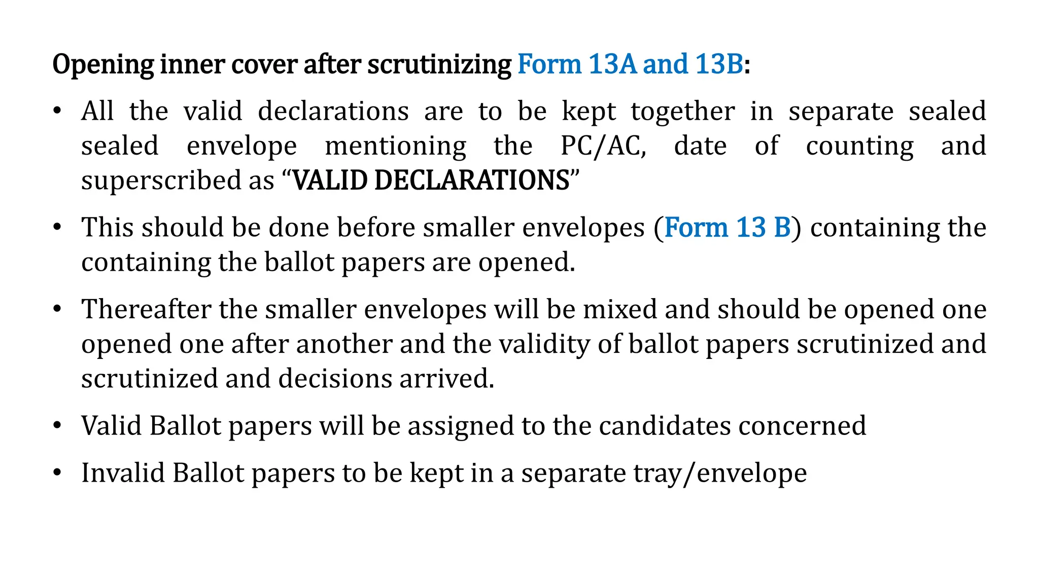 Presentation on Postal Ballot Counting instructions | PPTX