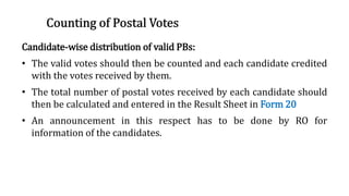 Presentation on Postal Ballot Counting instructions | PPTX