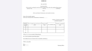 Presentation on Postal Ballot Counting instructions | PPTX
