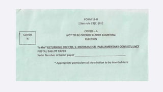 Presentation on Postal Ballot Counting instructions | PPTX