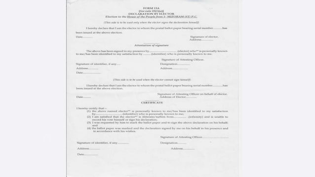 Presentation on Postal Ballot Counting instructions | PPTX | Elections ...