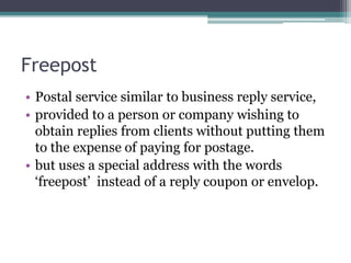 Postal services | PPTX