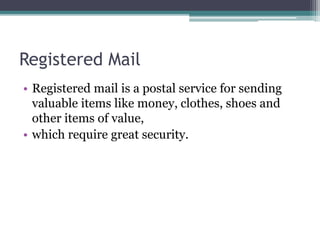 Postal services | PPTX