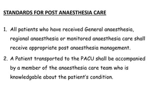 The Post anesthesia care unit [PACU] ppt | PPTX