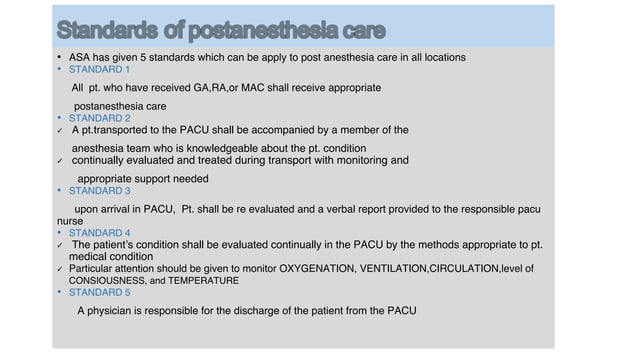Post anaesthesia discharge criteria and complications | PDF