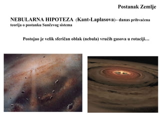 Postanak i unutrašnja građa zemlje, stene | PPT