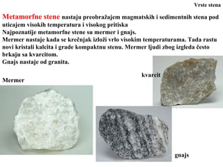 Postanak i unutrašnja građa zemlje, stene | PPT