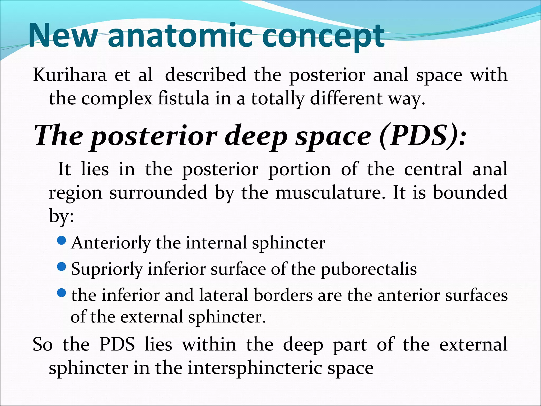 Postanal space fistula | PPT