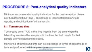 Post analytical variables in Laboratory | PPTX